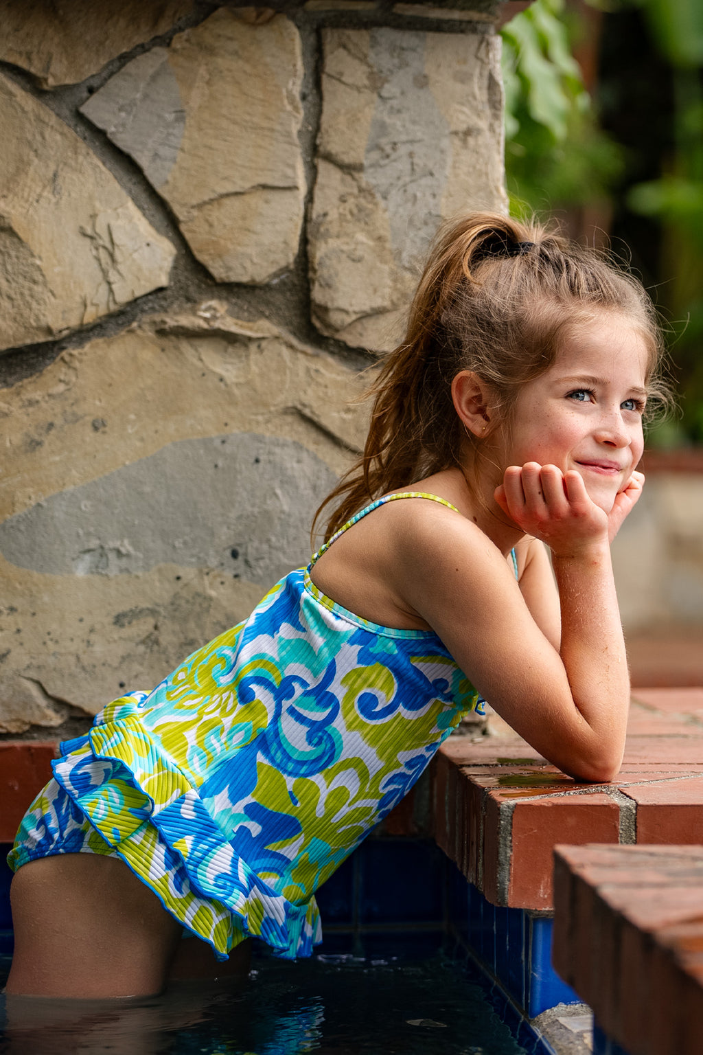 Ocean Muse Sandbar Rib Sage Tankini Set: Girls’ Two-Piece Swimwear 💖 ...