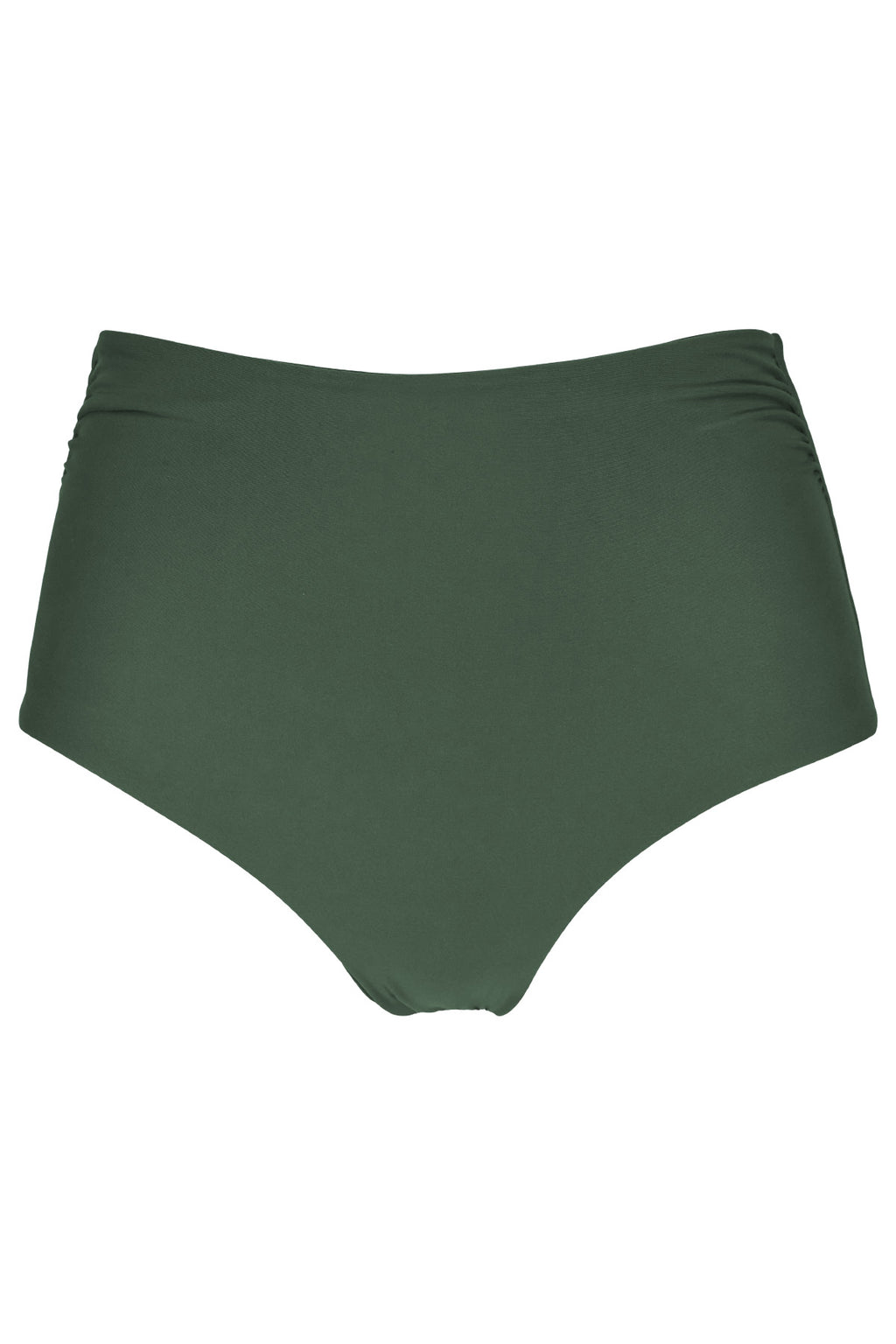 Island Green Capri High Waist: Shirred Foldover Bikini Bottom | Sunsets ...